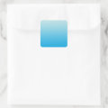 Aqua Blue Ombre Square Sticker | Zazzle
