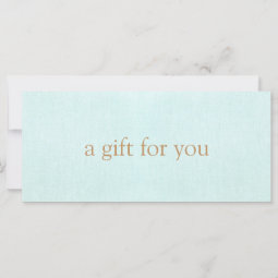 Aqua Blue Salon Spa Gift Certificate | Zazzle