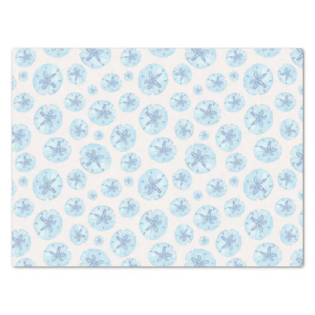 Aqua-blue sand dollar tissue paper | Zazzle