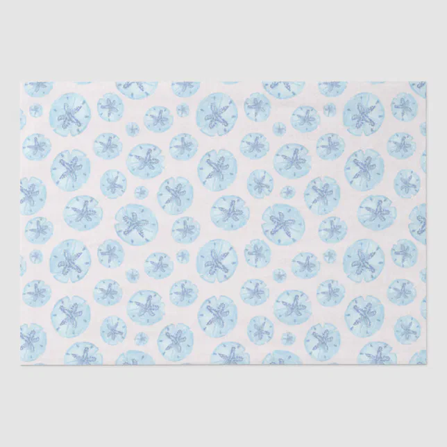 Aqua-blue sand dollar tissue paper | Zazzle