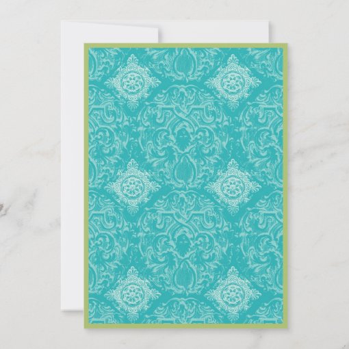 Aqua Blue Toile Quatrefoil - Bridal Shower Invite | Zazzle