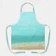 Aqua blue water/painted beach seashore apron | Zazzle