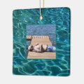 Aqua Blue Water Pattern, rippling ocean waves Ceramic Ornament | Zazzle