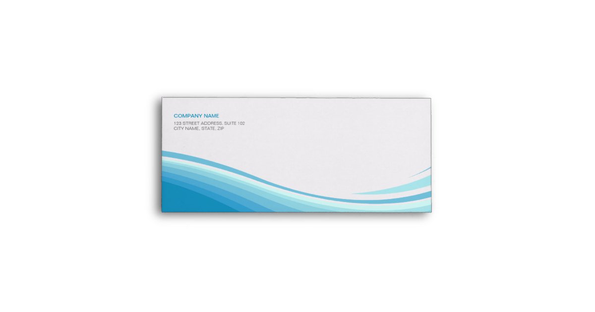 Aqua Blue Waves envelope | Zazzle