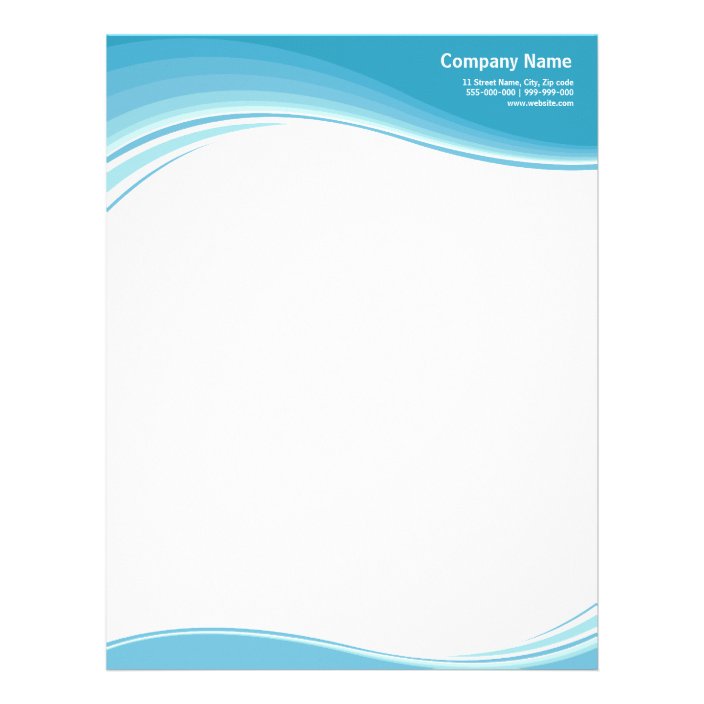 Aqua Blue Waves letterhead | Zazzle.com