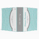 Aqua blue, white chevron with frame recipe 3 ring binder | Zazzle