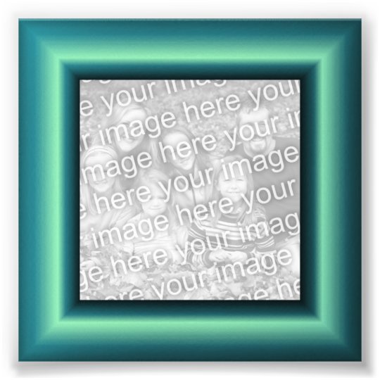 Aqua Border Photo Print | Zazzle.com