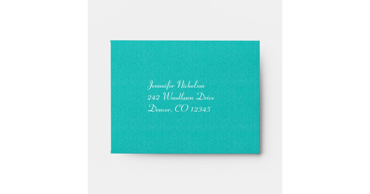 Aqua Brown White Green A2 Envelope for RSVP | Zazzle