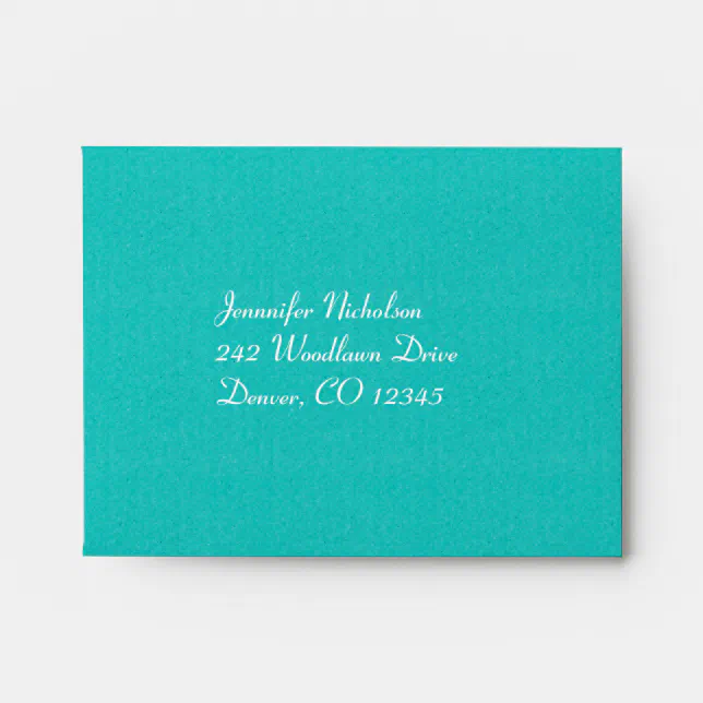 Aqua Brown White Green A2 Envelope for RSVP | Zazzle