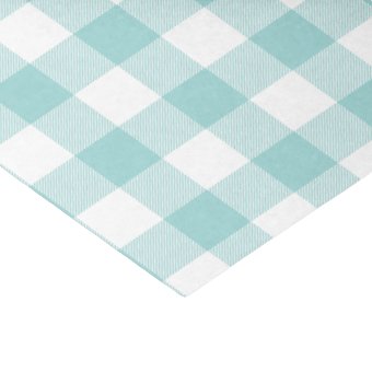 Aqua Buffalo Check Pattern Tissue Paper | Zazzle
