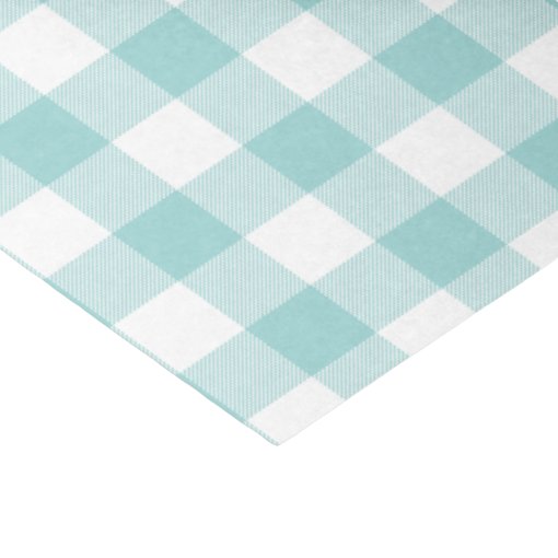 Aqua Buffalo Check Pattern Tissue Paper | Zazzle