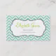 Aqua Chevron Business Card | Zazzle