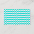 Aqua Color Chevron; Vintage Chalkboard look Business Card | Zazzle