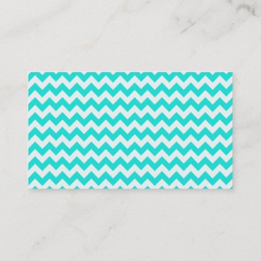 Aqua Color Chevron; Vintage Chalkboard look Business Card | Zazzle
