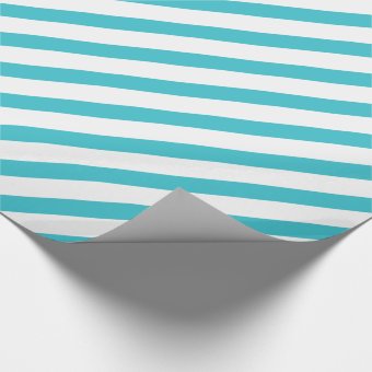 Aqua Diagnal Stripe Wrapping Paper | Zazzle