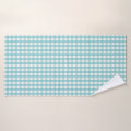 Aqua Gingham Check Pattern Bath Towel Set | Zazzle