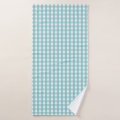 Aqua Gingham Check Pattern Bath Towel Set | Zazzle