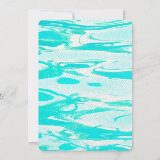 Aqua Green Pool Water Abstract Background Birthday Invitation | Zazzle
