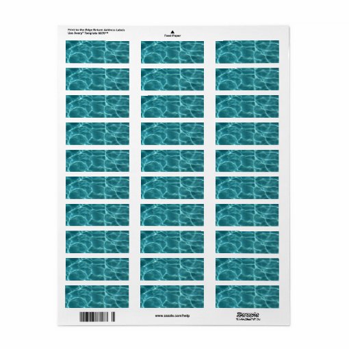 Aqua Green Swimming Pool Photo Blank Label | Zazzle