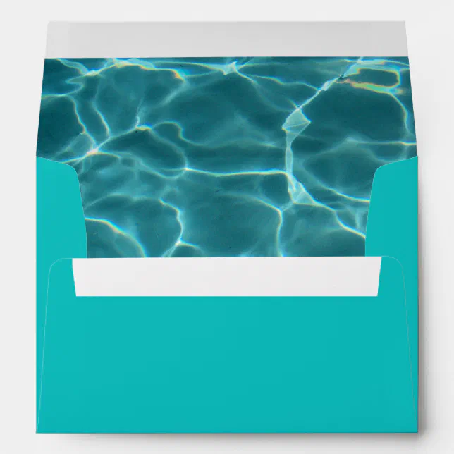 Aqua Green Swimming Pool Photo Envelope | Zazzle