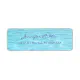 Aqua Handwritten Script Modern Water Template Label | Zazzle