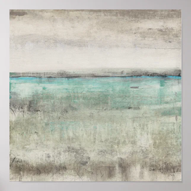 Aqua Horizon Poster | Zazzle