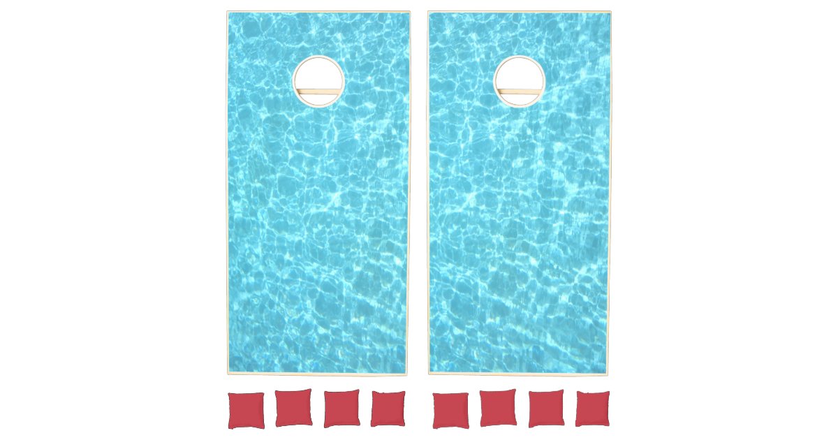 Aqua Nature Sea Blue Water Elegant Background Cornhole Set | Zazzle