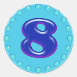 Number 8 Stickers | Zazzle
