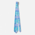 Aqua Pearlescent & Gold Mermaid Scale Pattern Tie | Zazzle