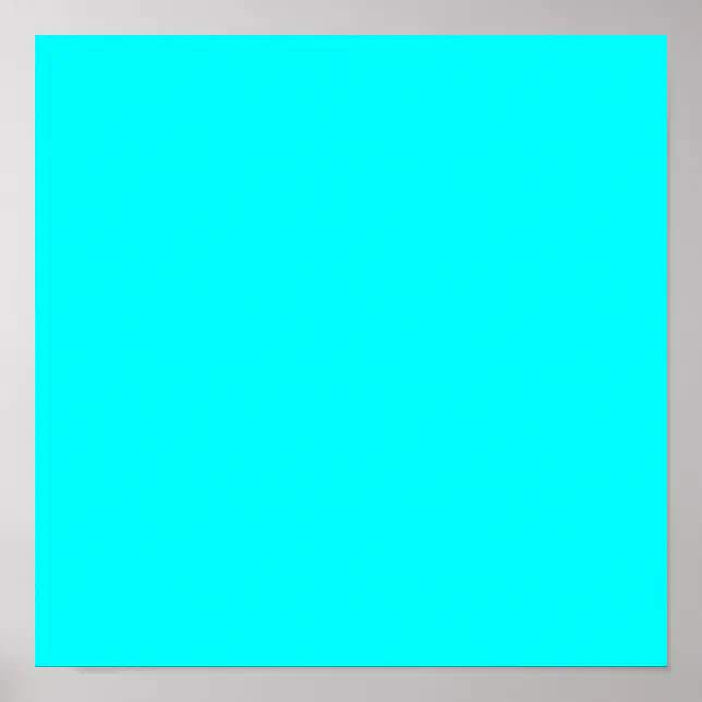 Aqua (solid color) poster | Zazzle