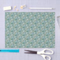 Aqua Teal Gold Mosaic Sea Glass Small Scale Tissue Paper | Zazzle