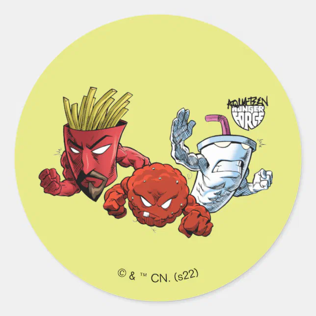 Aqua Teen Hunger Force Anime Graphic Classic Round Sticker | Zazzle