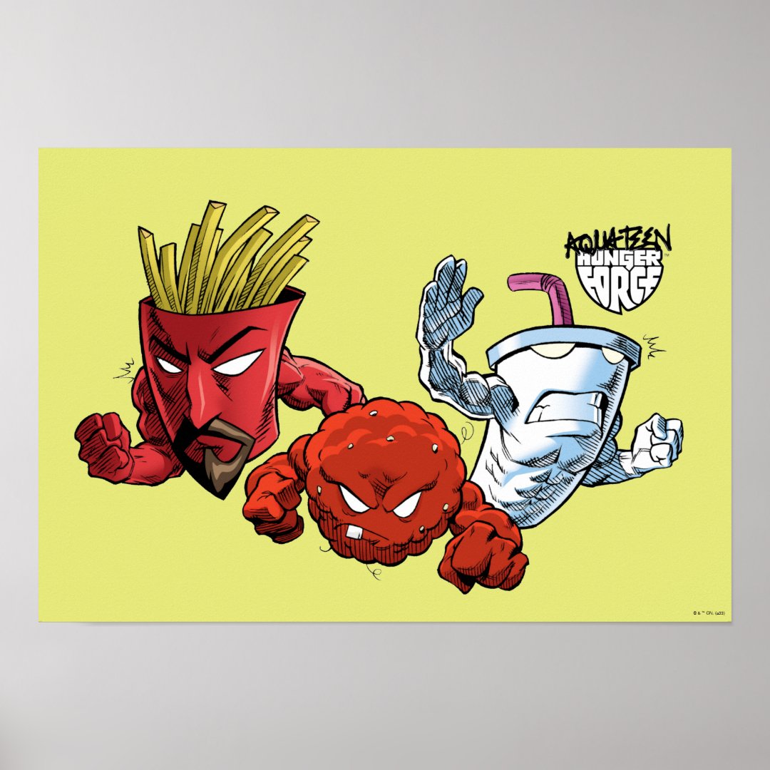 Aqua Teen Hunger Force Anime Graphic Poster | Zazzle