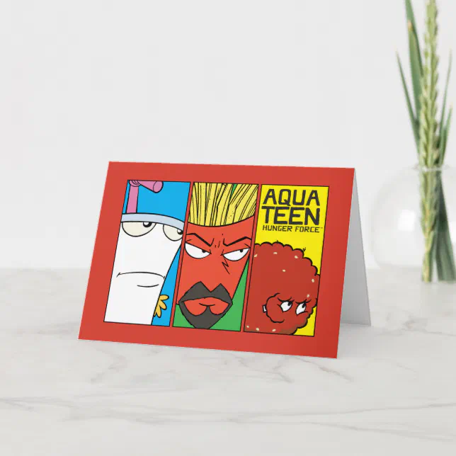 Aqua Teen Hunger Force Character Panel Graphic Card | Zazzle