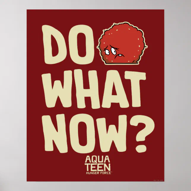 Aqua Teen Hunger Force Meatwad "Do What Now?" Poster | Zazzle