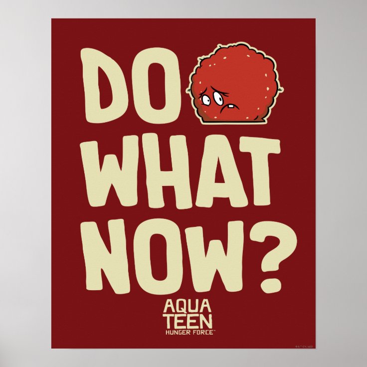 Aqua Teen Hunger Force Meatwad "Do What Now?" Poster | Zazzle