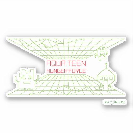 Aqua Teen Hunger Force Mooninites Game Logo Sticker | Zazzle