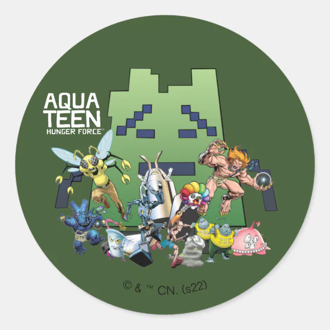 Aqua Teen Hunger Force Villains Classic Round Sticker | Zazzle