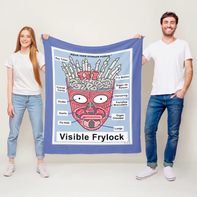 Aqua Teen Hunger Force Visible Frylock Poster Fleece Blanket | Zazzle