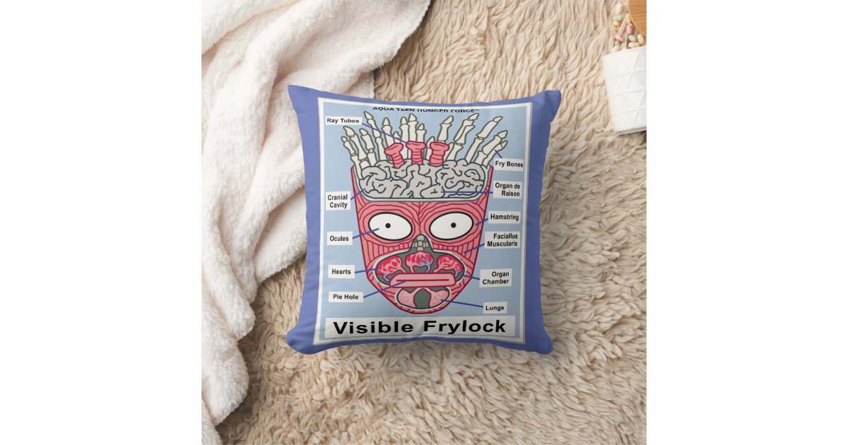 Aqua Teen Hunger Force Visible Frylock Poster Throw Pillow | Zazzle