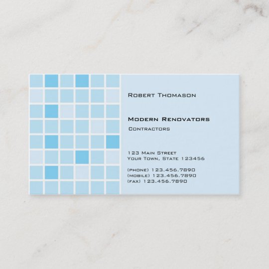 Aqua Tile Business Card | Zazzle.com