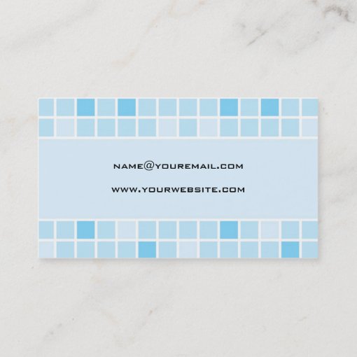 Aqua Tile Business Card | Zazzle