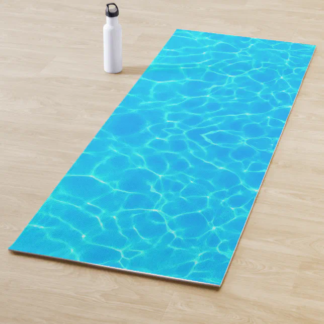 Aqua Water Pattern With Reflection Waves Yoga Mat | Zazzle
