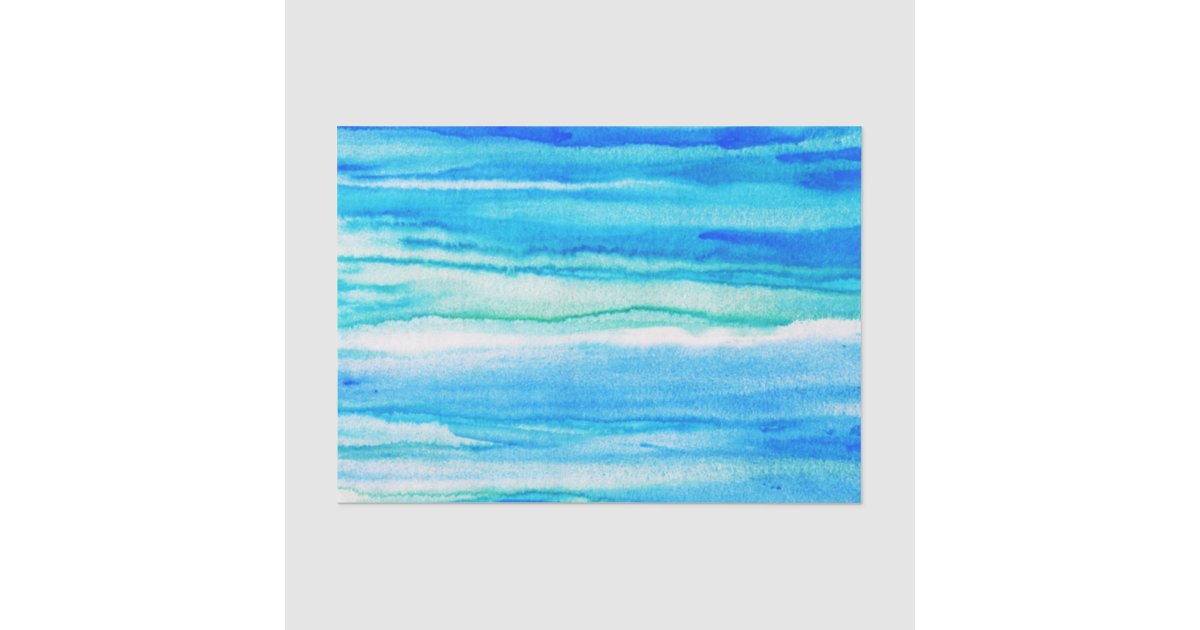 Aqua Waves Tissue Paper | Zazzle