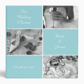 Aqua Wedding Planning Binder | Zazzle