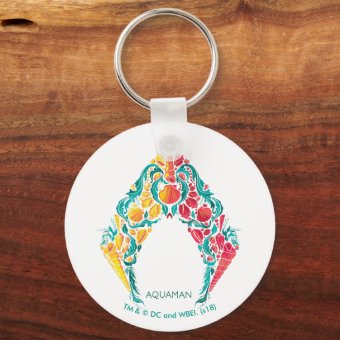 Aquaman | Aquaman & Mera Themed Seashell Logo Keychain | Zazzle