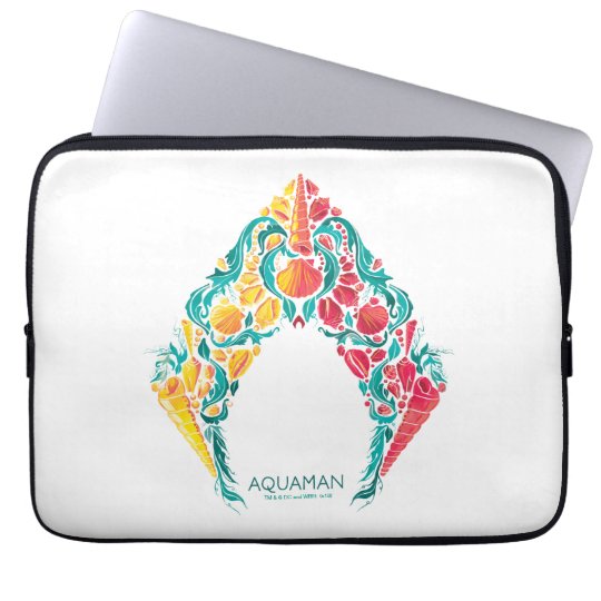 Aquaman | Aquaman & Mera Themed Seashell Logo Laptop Sleeve | Zazzle.com