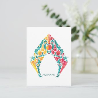 Aquaman | Aquaman & Mera Themed Seashell Logo Postcard | Zazzle