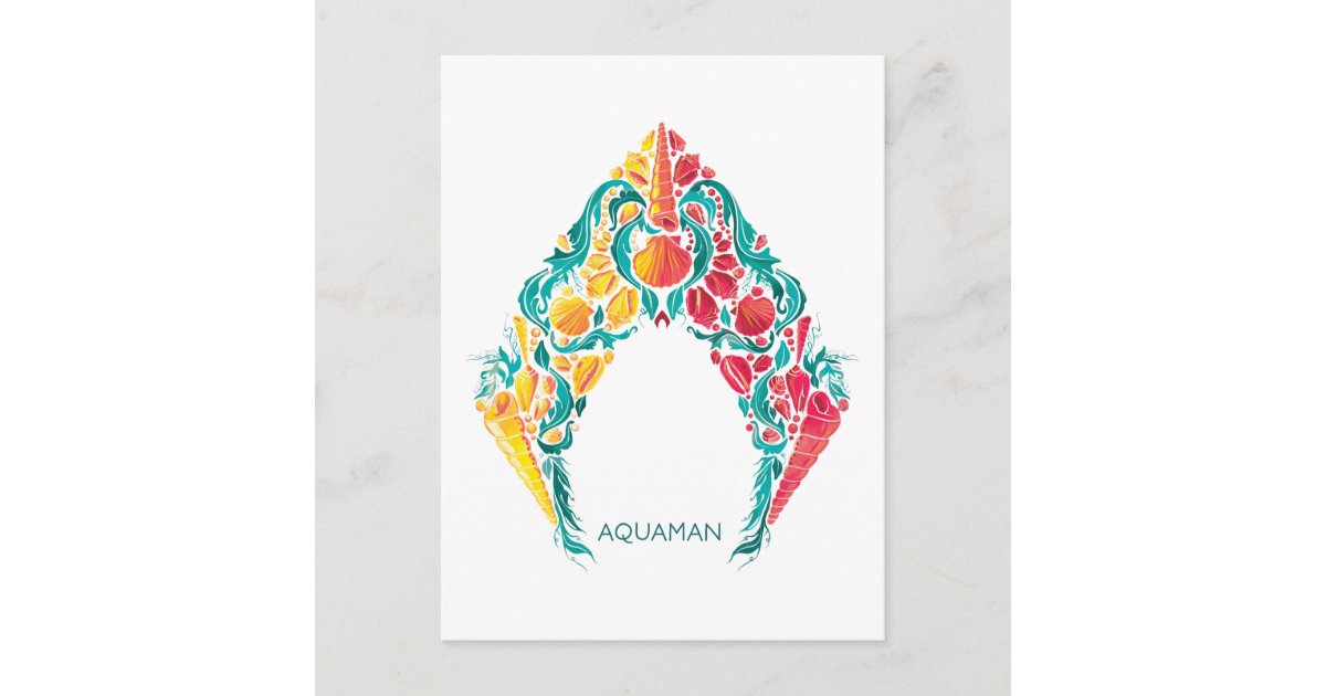 Aquaman | Aquaman & Mera Themed Seashell Logo Postcard | Zazzle