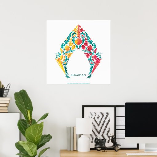 Aquaman | Aquaman & Mera Themed Seashell Logo Poster | Zazzle